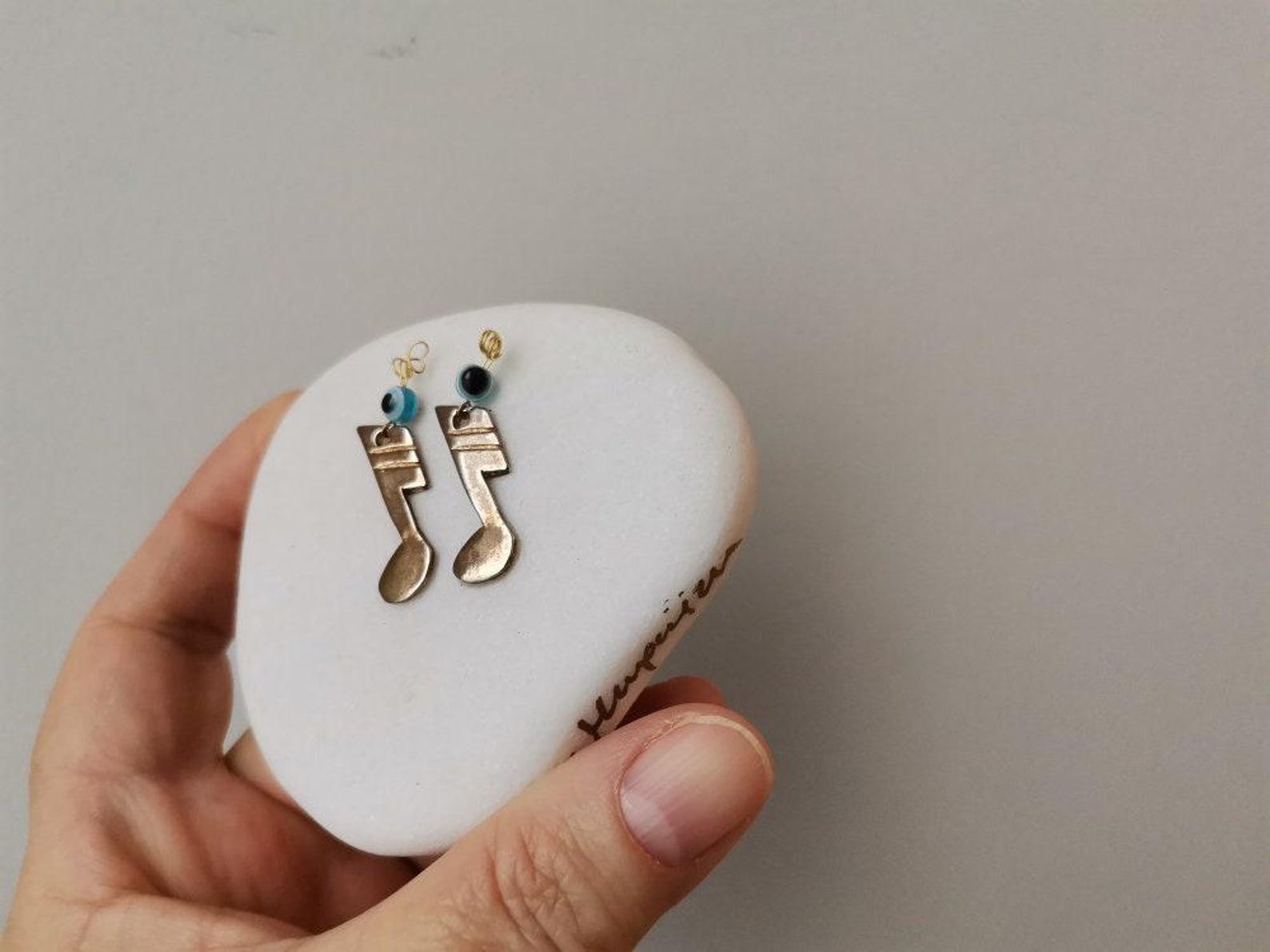 Musical Notes Sculpture, Brass Musical Notes Paperweight, Music Lovers ...