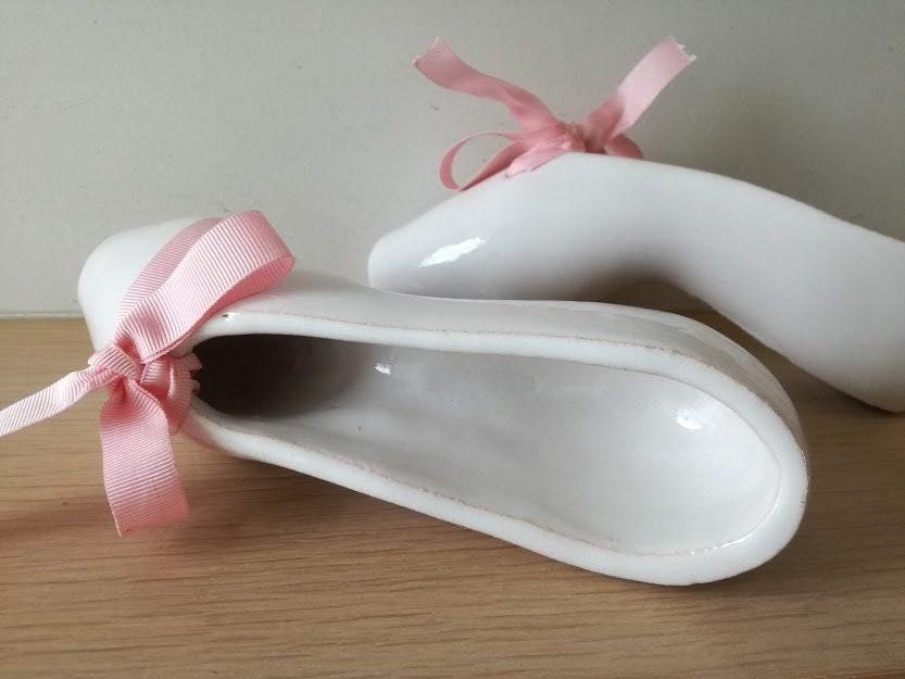 Ballerina Shoes Sculpture, Ceramic Ballerina Shoes of High Fire ...