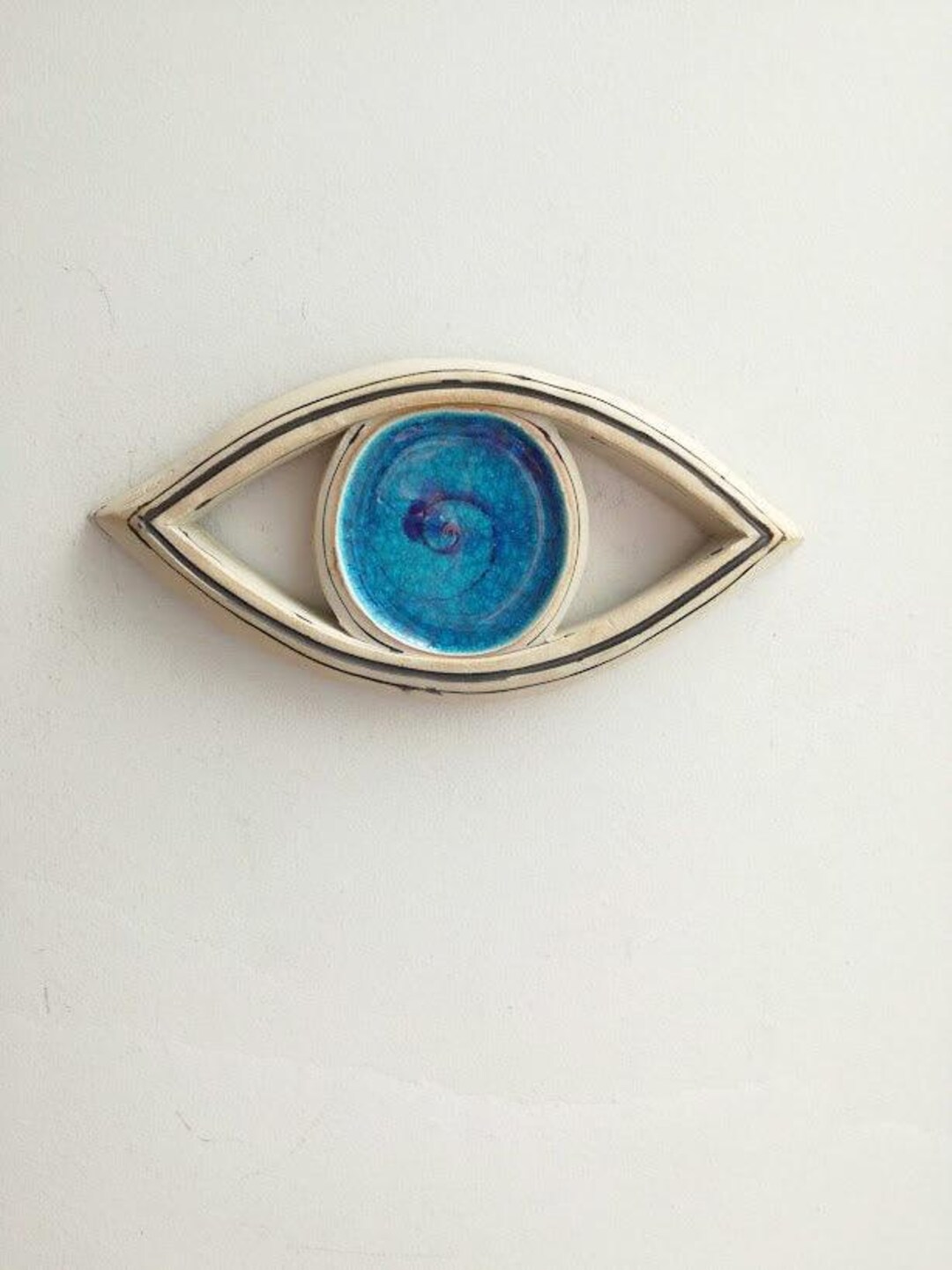 Blue Ceramic Eye, High Fire Stoneware Clay, Ceramic Eye Wall Sculpture ...