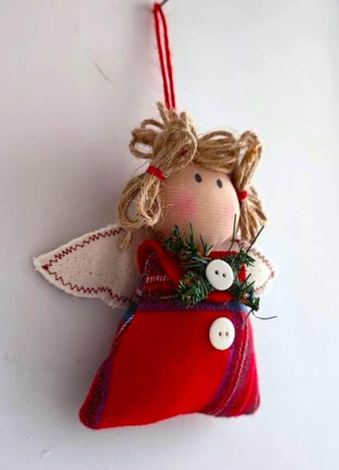 Angel Plushie Doll, Blond Angel Soft Doll Ornament, Christmas Plush ...