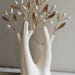 Modern Olive Tree Sculpture, Ceramic Olive Tree With Brass Olive ...
