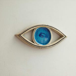Blue Ceramic Eye, High Fire Stoneware Clay, Ceramic Eye Wall Sculpture ...