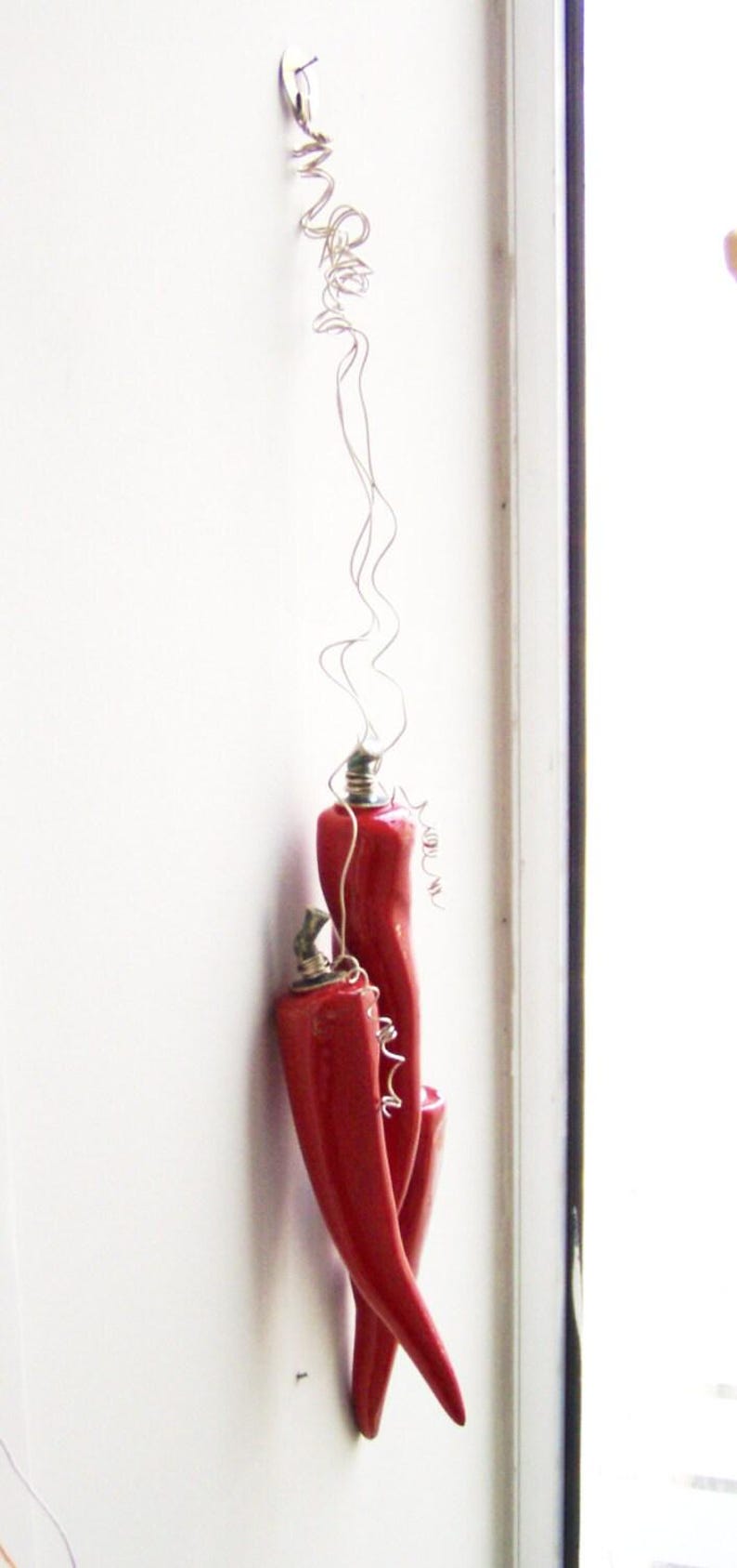 Chilli Peppers Sculpture, Ceramic Chilli Peppers Bunch Wall Hanging ...