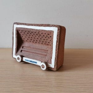 Ceramic Radio Miniature, Ceramic Radio Art Object, Stoneware Clay Radio ...