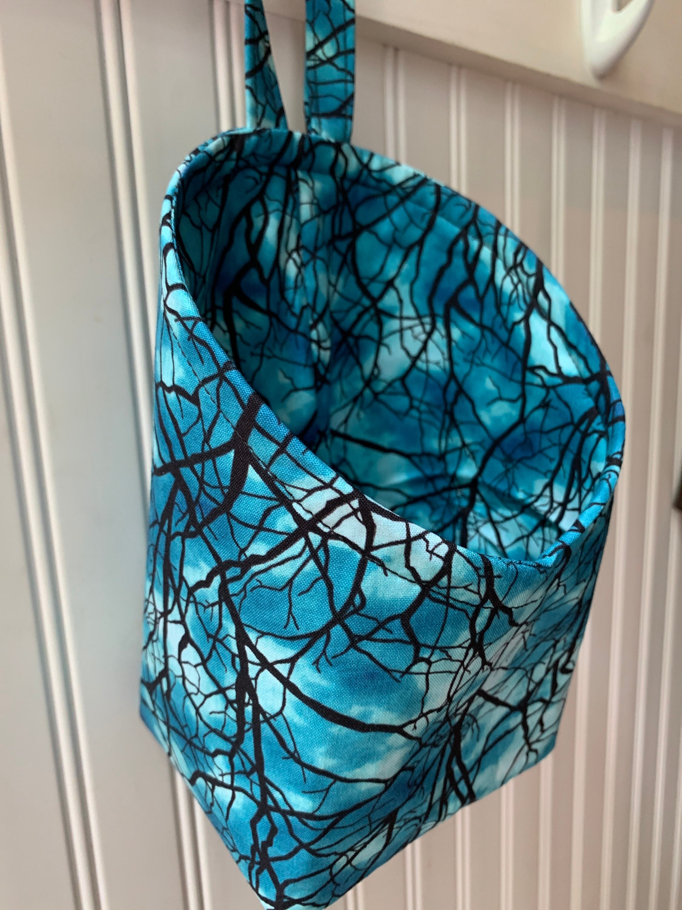 Fabric Hanging basket, fabric basket, gift basket, Halloween basket ...