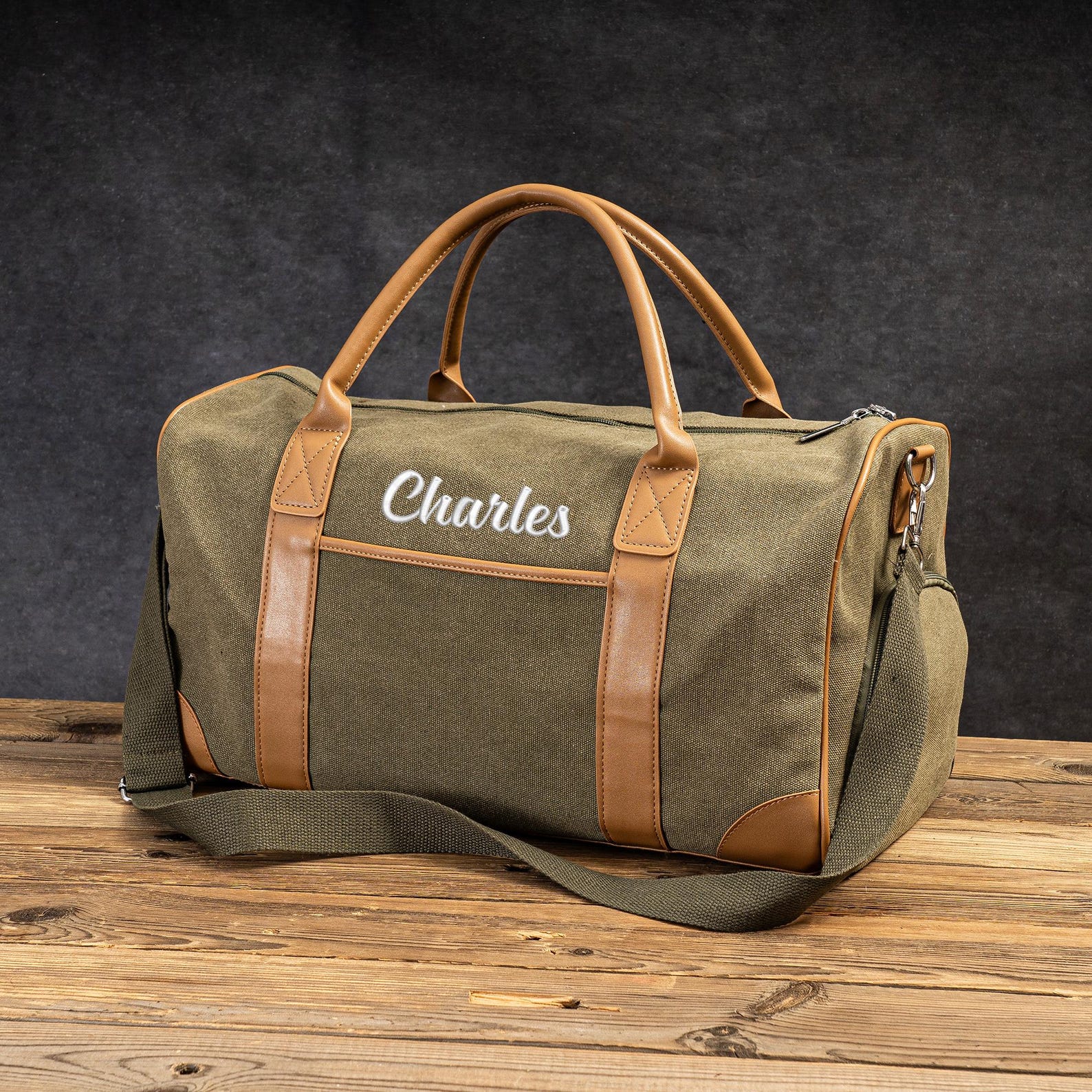 Personalized Embroidered Weekender Bag With Name,canvas Weekend Bag for ...