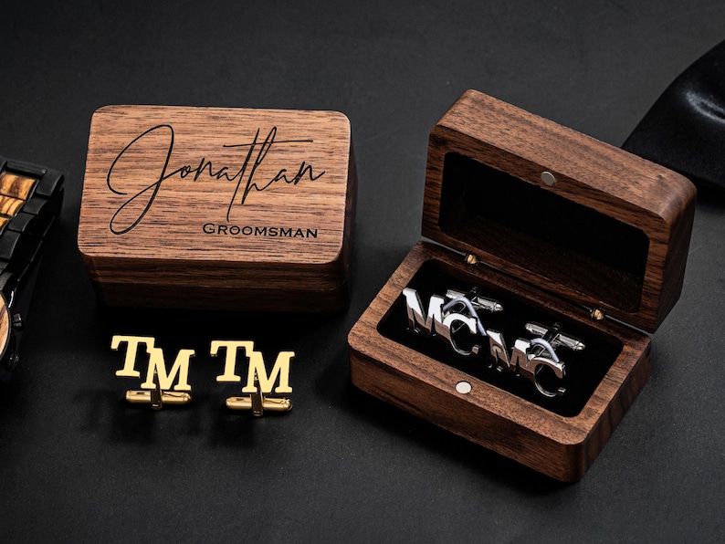 Personalized Initial Cufflinks, Name Cuff Links, Letter Custom ...