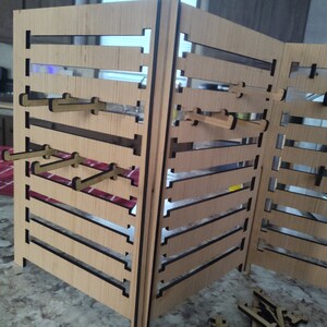 Handmade Wooden Ornaments, Keychains, and Earrings Display Stand ...