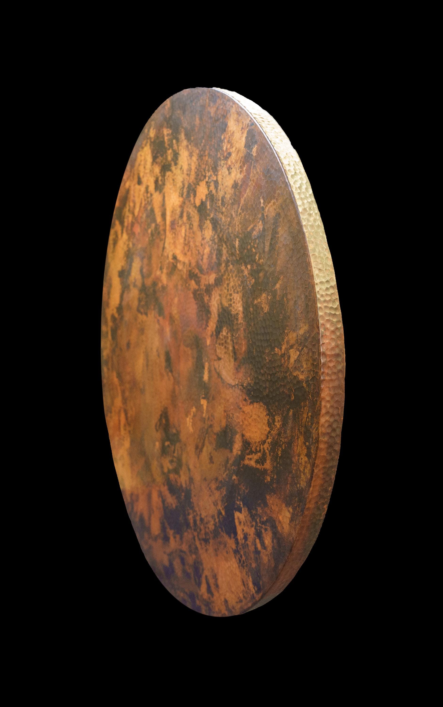 Round Hammered Copper Tabletop | Handmade Copper Dining Table | Custom ...