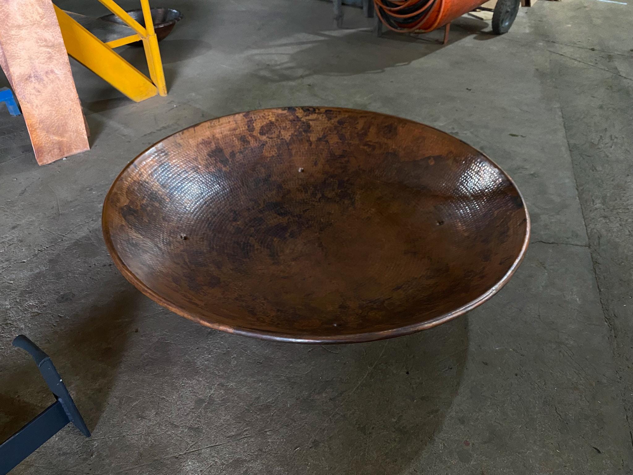 Hand Hammered Copper Fire Pit With Grill – 38