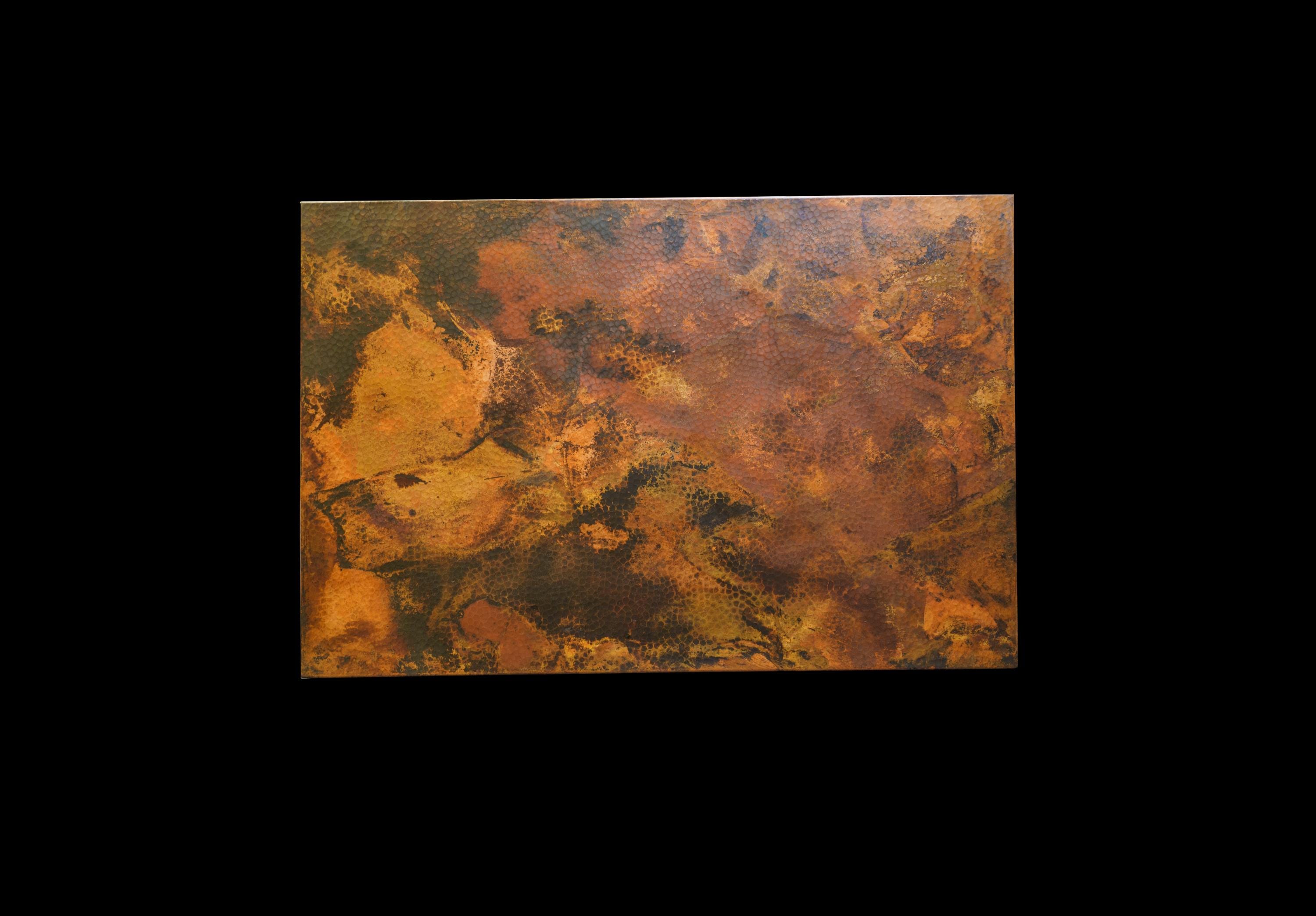 20 Gauge Rectangular Copper Tabletop – Hand Hammered – Side, Accent or ...