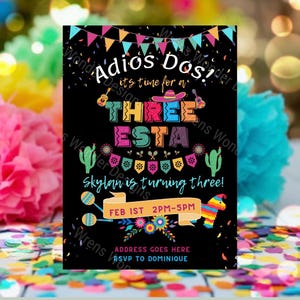 Three-esta Birthday Party Invitation - Etsy