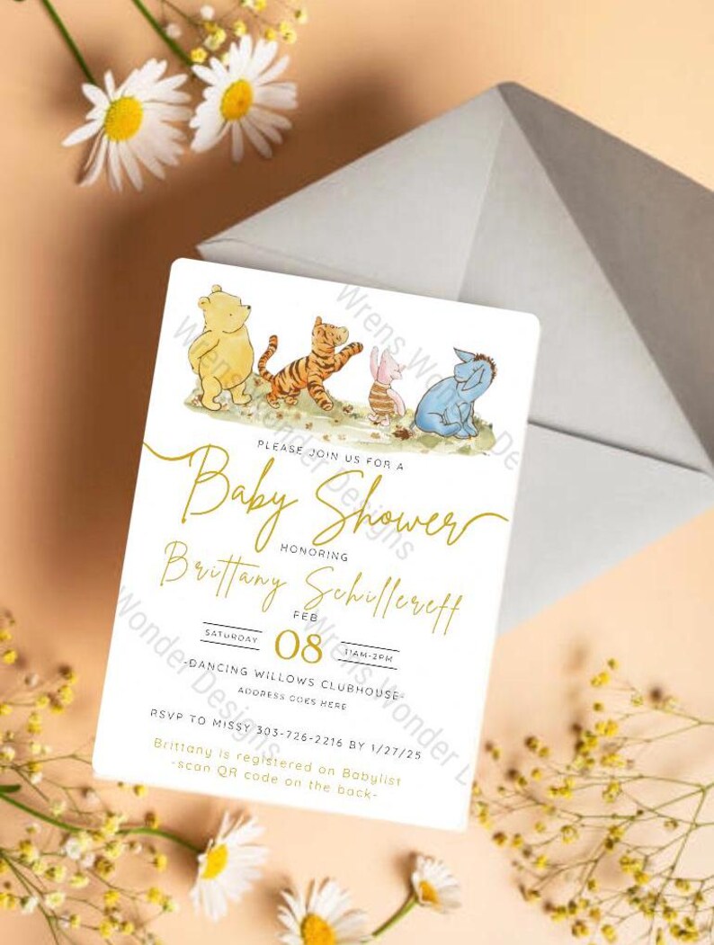Winnie the Pooh Baby Shower Invitation - Etsy