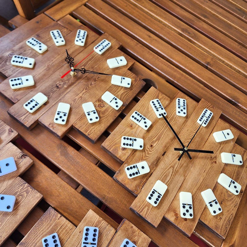 Domino Themed Clocks Personalized Custom - Etsy