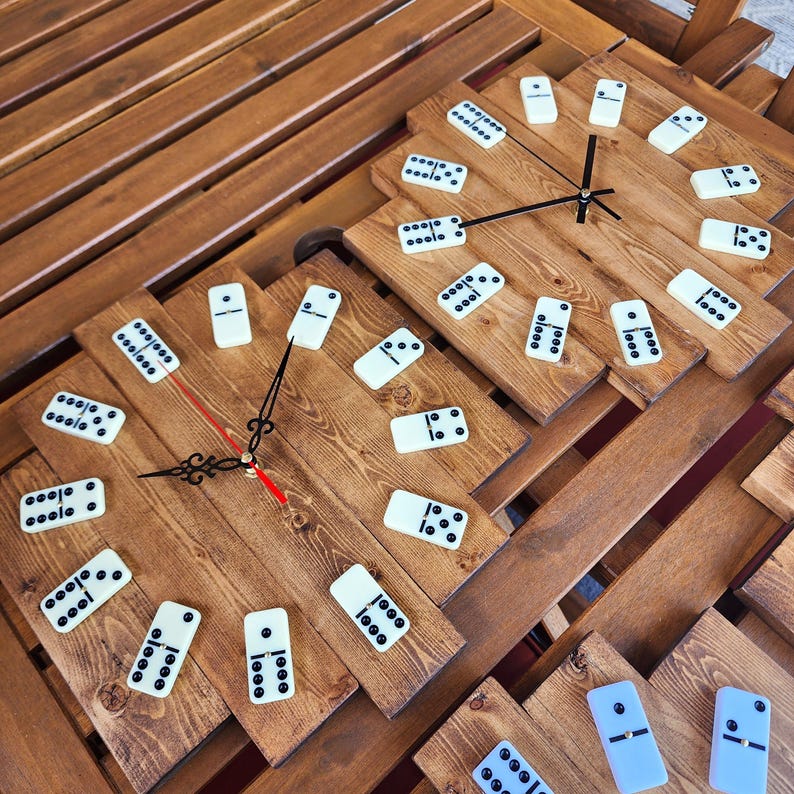 Domino Themed Clocks Personalized Custom - Etsy