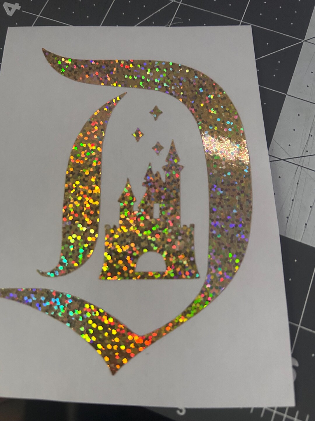 Magical Castle Holographic Glitter Decal Disney Inspired Vinyl Sticker ...