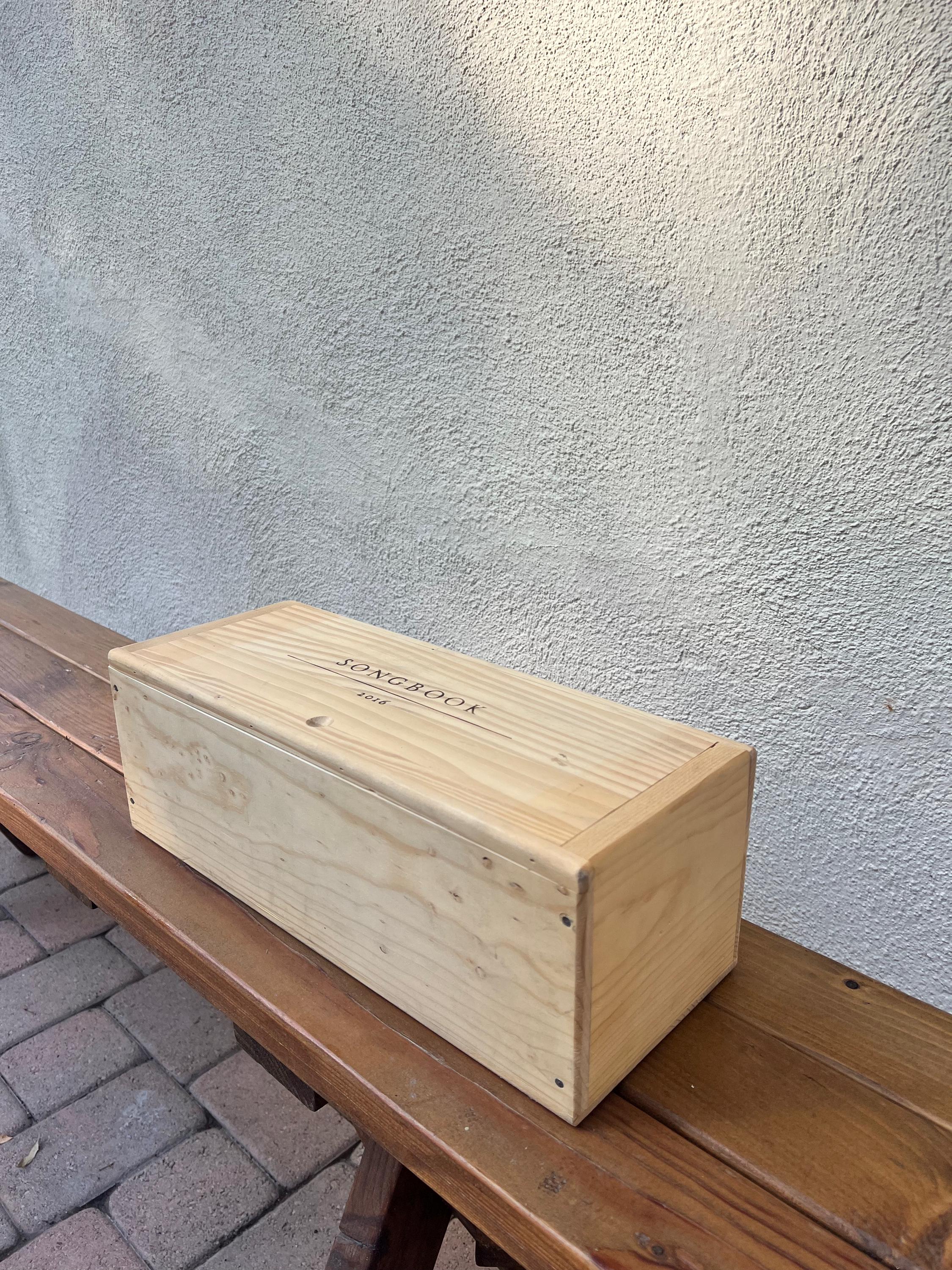 Wood Wine Box/single Wine Crate (from Songbook in Napa Valley) - Etsy