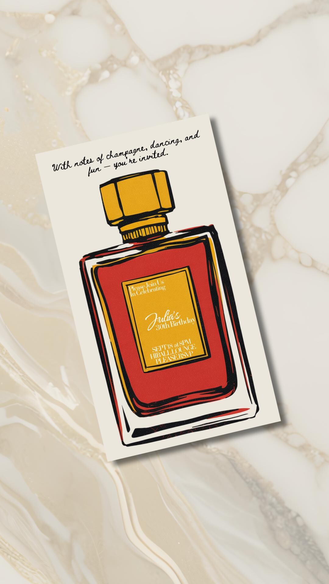 Perfume Birthday Invitation Template: Luxury Fragrance Design (digital ...