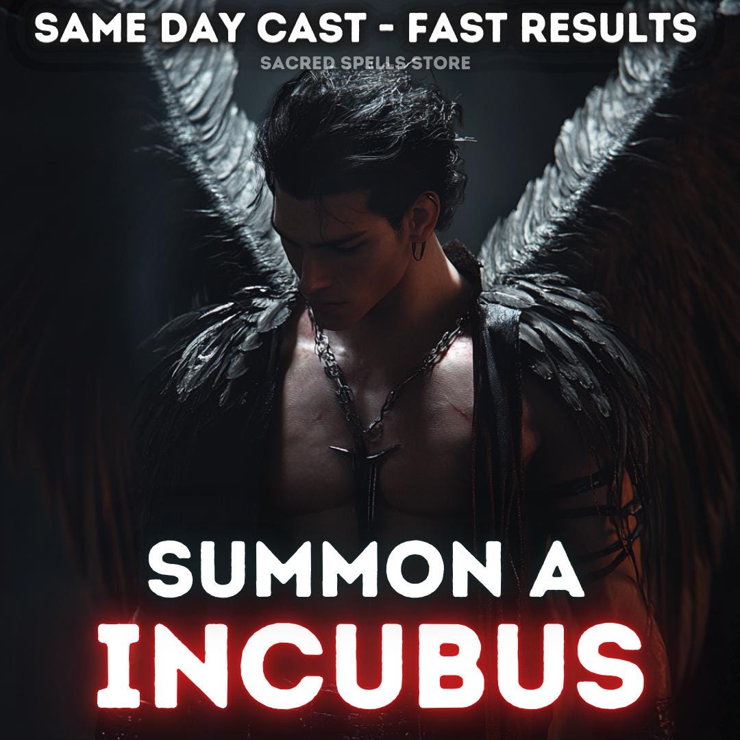 Summon Incubus Spell Male Succubus Magic, Demon Summon Spell, Black ...