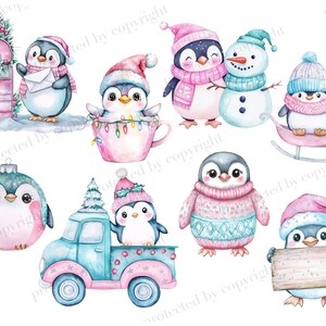 Christmas Penguin Clipart Winter Cute Penguins Clip Art Winter Animals ...