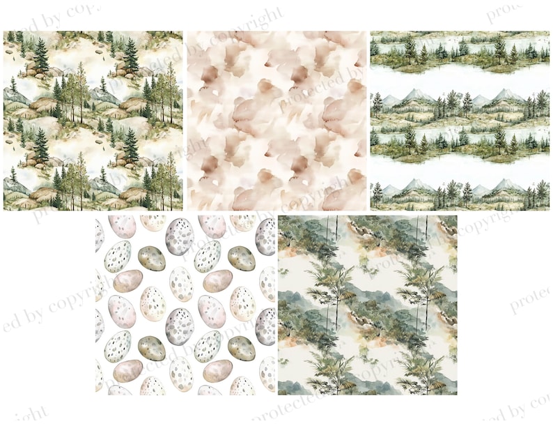 Dinosaur Digital Paper, Dinosaur Seamless Pattern, Dinosaur Birthday ...