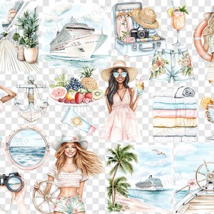 Cruise Clipart PNG, Travel Clip Art , Vacation Clipart, Summer Clipart ...