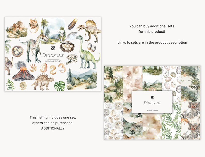 Dinosaur Digital Paper, Dinosaur Seamless Pattern, Dinosaur Birthday ...