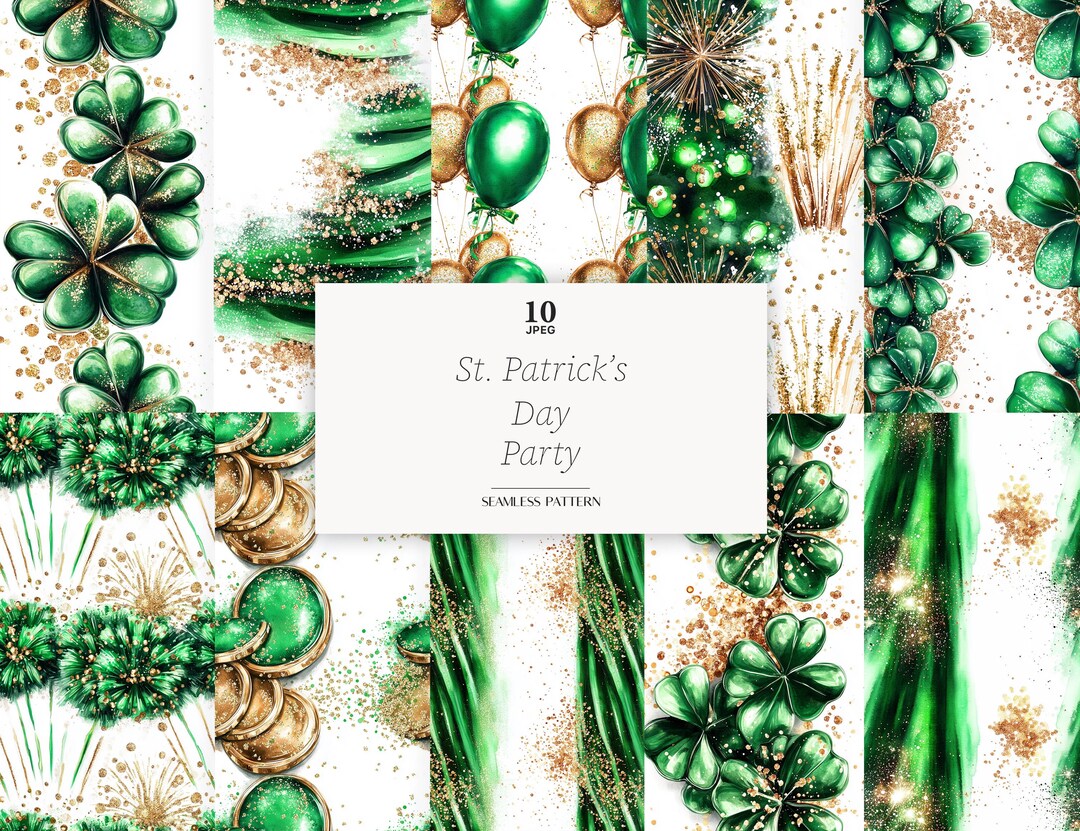 St. Patrick's Day Digital Papers St. Patrick's Day Pattern St Patricks ...