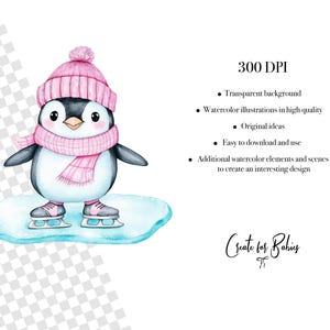 Christmas Penguin Clipart Winter Cute Penguins Clip Art Winter Animals ...