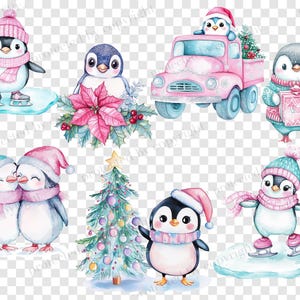 Christmas Penguin Clipart Winter Cute Penguins Clip Art Winter Animals ...