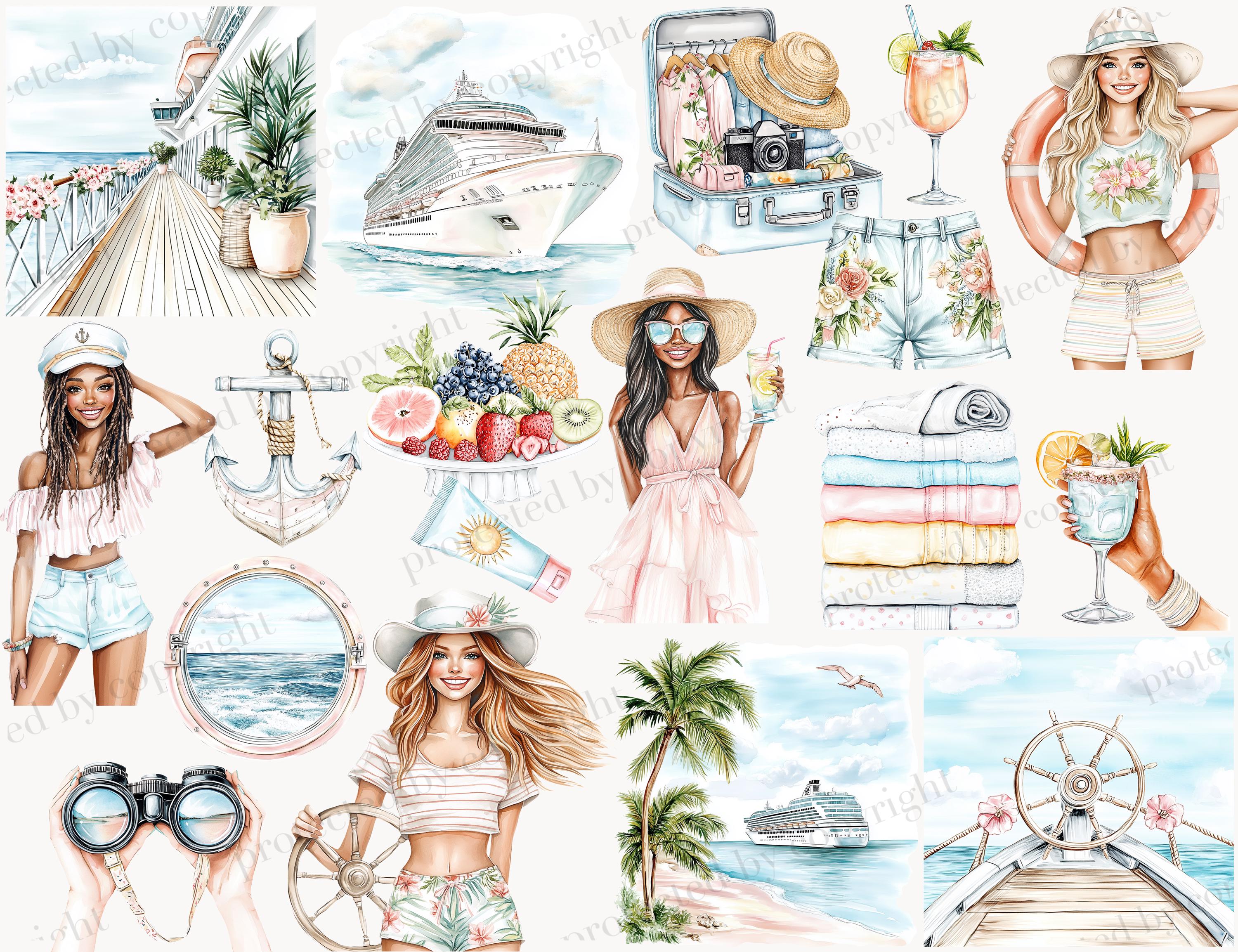 Cruise Clipart PNG, Travel Clip Art , Vacation Clipart, Summer Clipart ...