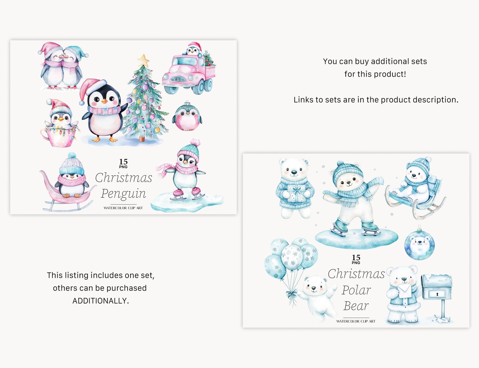 Christmas Penguin Clipart Winter Cute Penguins Clip Art Winter Animals ...