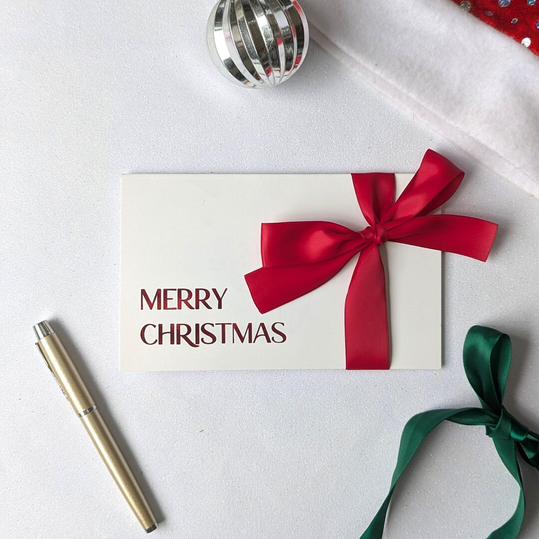 Luxury Christmas Money Greeting Card - Etsy