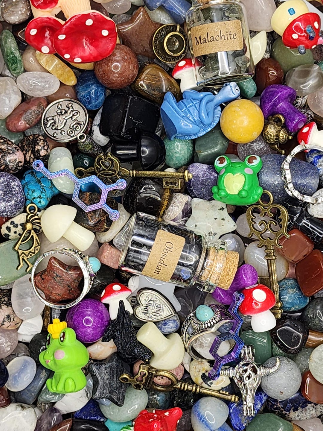 Gemstone & Charms Confetti Scoop - Etsy