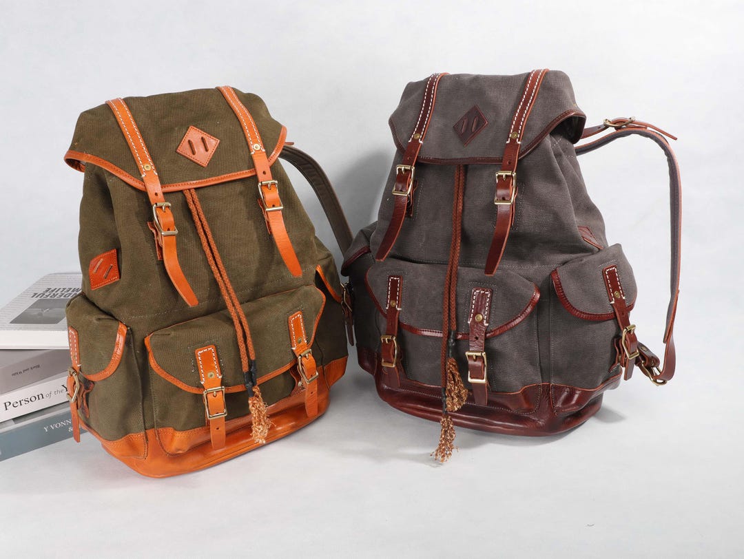 Men's Waxed Canvas Backpack,paratrooper Backpack,military Backpack ...