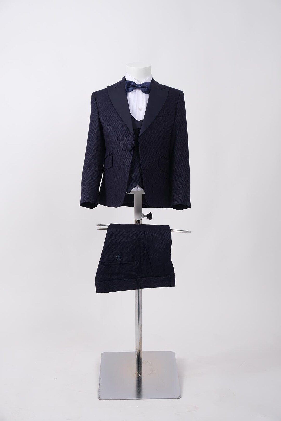 Blue Slim Fit Boys' Tuxedo Suit, Kids Party Prom Suits _ Kids Wedding ...