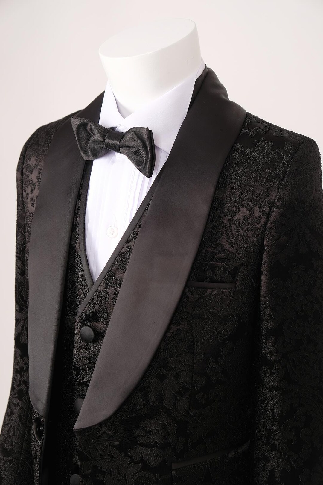 Slim Fit Boys' Tuxedo Suit, Kids Party Prom Suits _ Kids Wedding Suit Vest Pants - Children ...