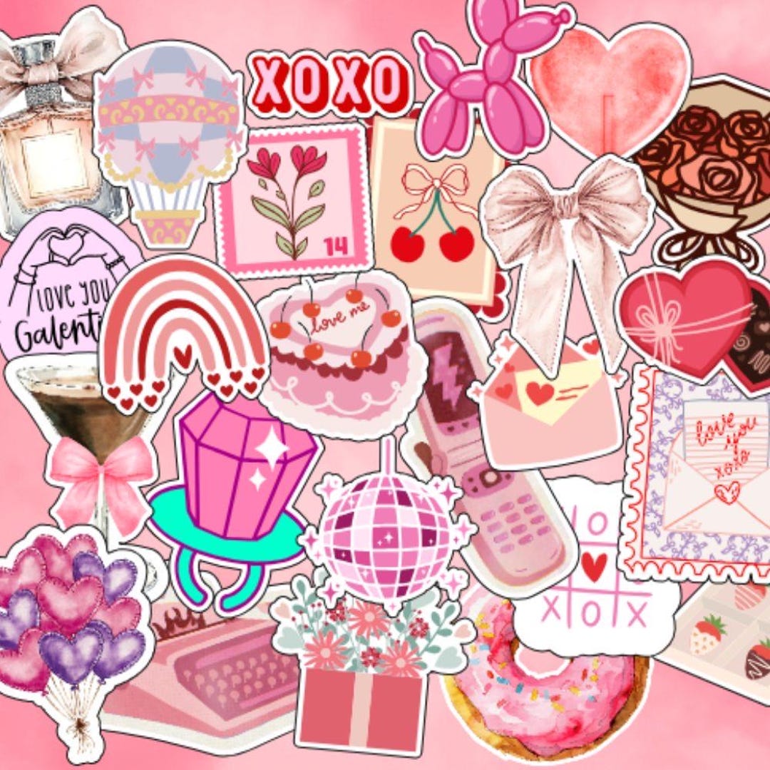 Mystery Sticker Pack, Valetines Sticker Pack, Galentine's Sticker Pack ...