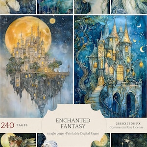 Enchanted Fantasy Junk Journal Pages, High Quality JPEG Files ...