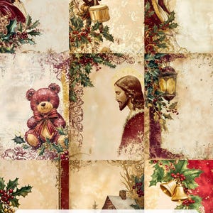 Christmas Charm Junk Journal Pages Printable Images Junk Journal and ...