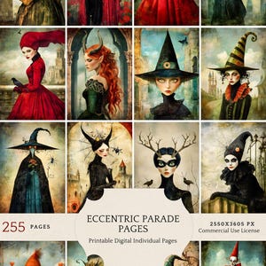 Surreal Eccentric Characters, Whimsical Junk Journal Pages, Vintage ...