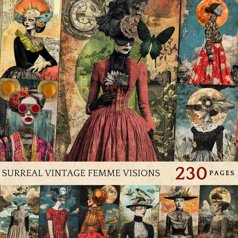 Collage Art Kit Feminine - Etsy