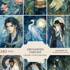 Enchanted Fantasy Junk Journal Pages, High Quality JPEG Files ...