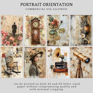 Travel Collage Junk Journal Pages, Vintage Mixed Media Art, Junk ...