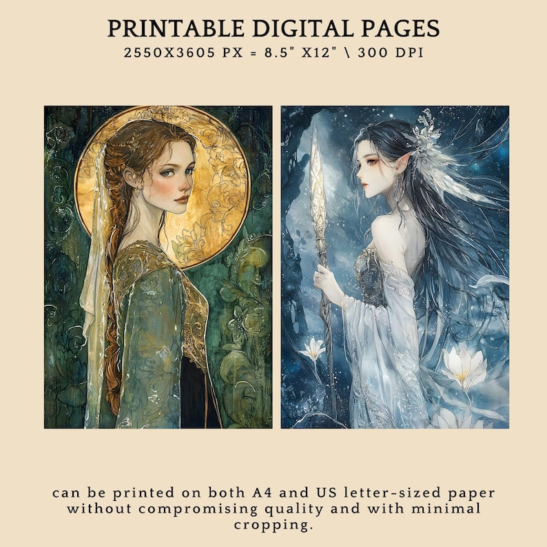 Enchanted Fantasy Junk Journal Pages, High Quality JPEG Files ...