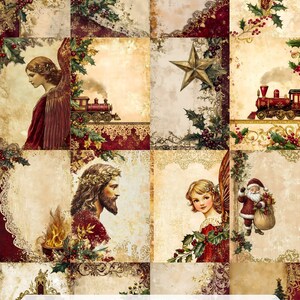 Christmas Charm Junk Journal Pages Printable Images Junk Journal and ...