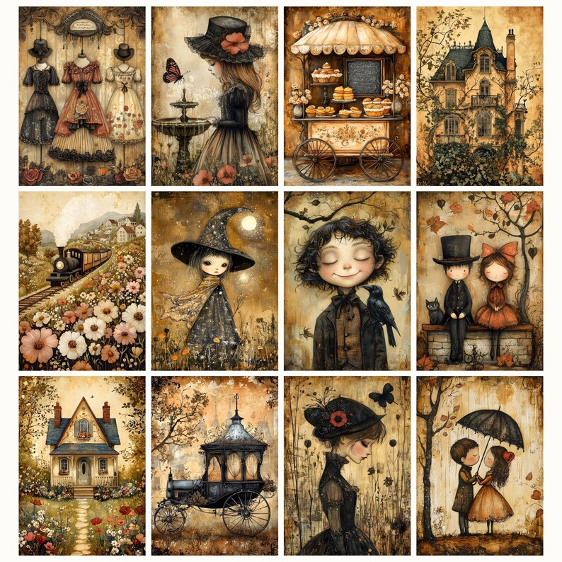 Victorian Whimsy Kit, Traditional Steampunk Junk Journal Portraits ...