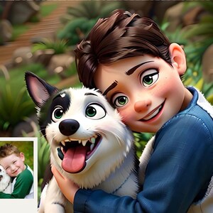 Custom Pixar Character Portrait From Photo, 3D Cartoon Art ...
