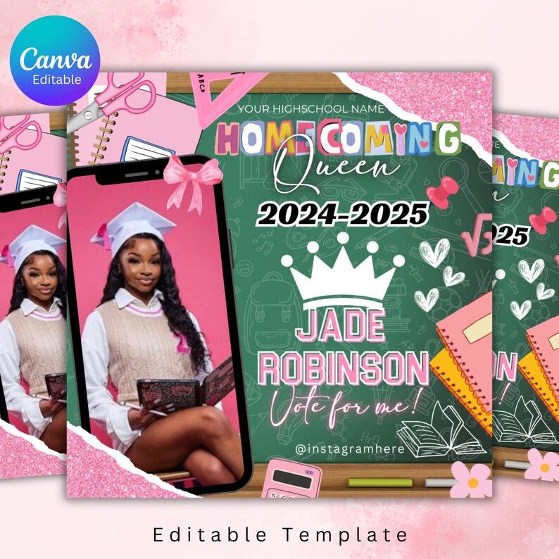 Homecoming Queen Flyer, Homecoming Flyer, Homecoming Flyer Template ...