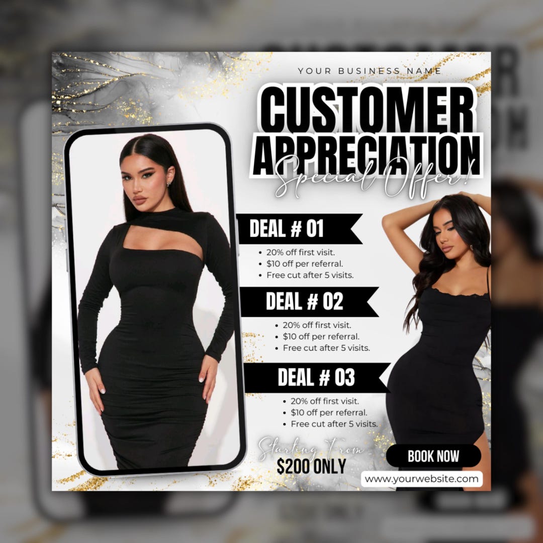 Customer Appreciation Flyer, Braids Flyer, Beauty Special, Premade ...